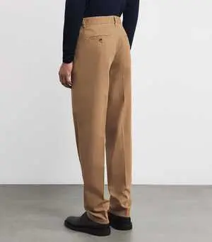 Isaia Stretch-cotton Chinos - Beige