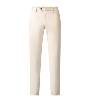 Isaia Stretch-cotton Chinos - White
