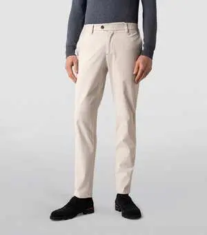 Isaia Stretch-cotton Chinos - White