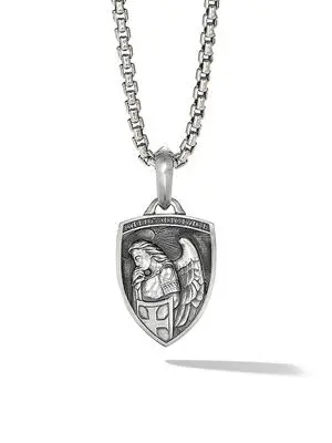 David Yurman St. Michael Amulet In Sterling 26mm - Silver