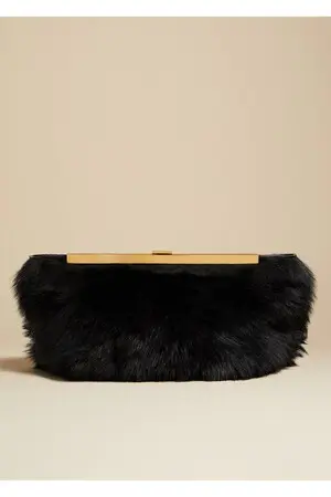 Khaite The Aimee Clutch In Shearling