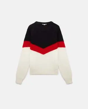 Stella McCartney Chevron Stripe Cape Jumper