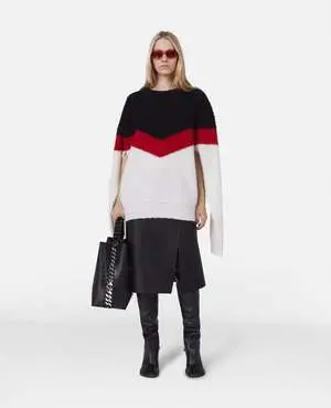 Stella McCartney Chevron Stripe Cape Jumper