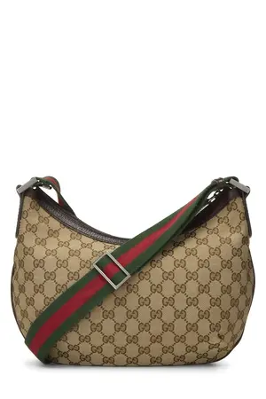 Gucci Original Gg Canvas Web Round Bag