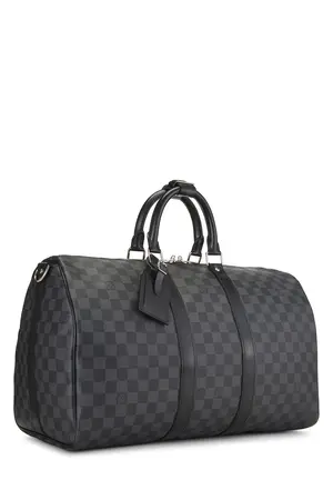 LOUIS VUITTON Damier Graphite Keepall Bandouliere 45 - Grey
