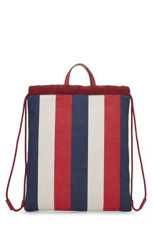 Gucci Striped Drawstring Backpack