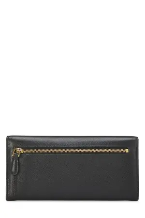 Prada Saffiano Continental Wallet - Black