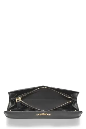 Prada Saffiano Continental Wallet - Black