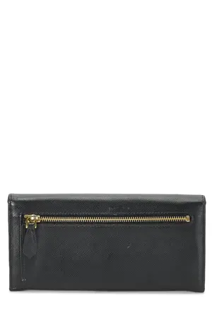Prada Saffiano Continental Wallet - Black