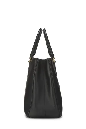 Prada Saffiano Leather Convertible Handbag - Black