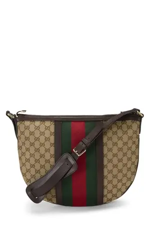 Gucci Original Gg Canvas Web Round Messenger Bag