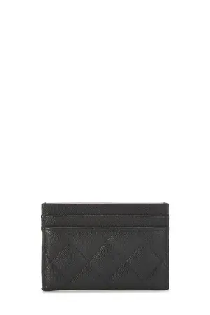 Chanel Quilted Caviar Card Holder - Black
