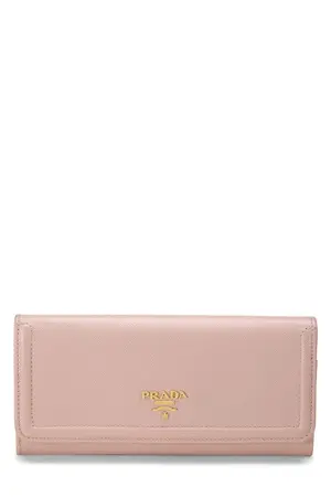 Prada Saffiano Continental Wallet - Pink
