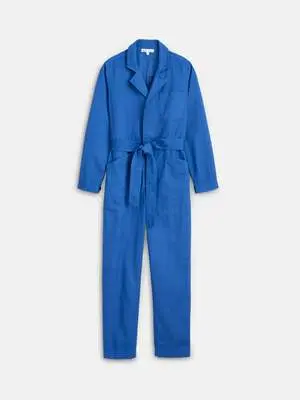 ALEX MILL Standard Zip Jumpsuit In Drapey Cotton Twill
