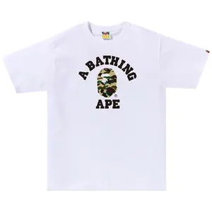 A BATHING APE 1st Camo College Tee - White