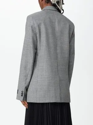 MSGM Check Pattern Wool Blazer