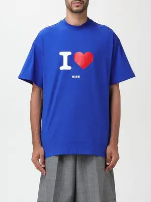 MSGM Cotton T-shirt Blue