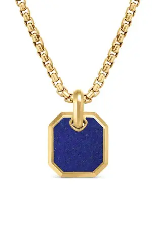 David Yurman Roman Lapis Lazuli Amulet - 18k Yellow Gold