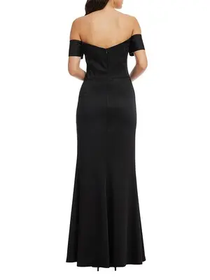 Dress The Population Gabrielle Stretch Satin Gown