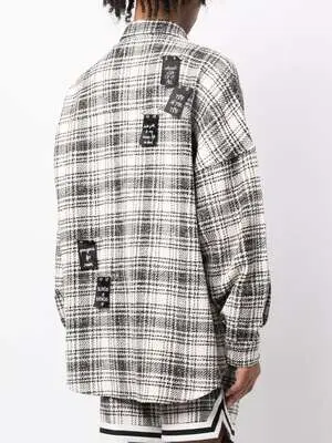 HACULLA. Safety Plaid-pattern Tweed Shirt