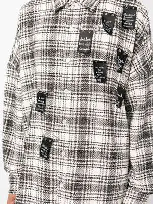 HACULLA. Safety Plaid-pattern Tweed Shirt