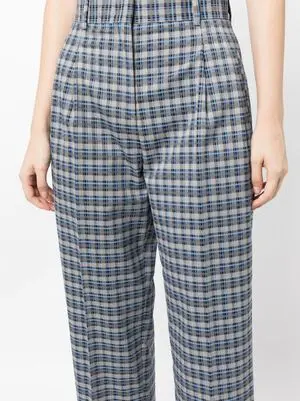 Paul Smith Check-pattern Cropped Trousers - Blue