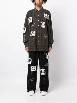 HACULLA. Sick Of It All Plaid-pattern Cotton Shirt