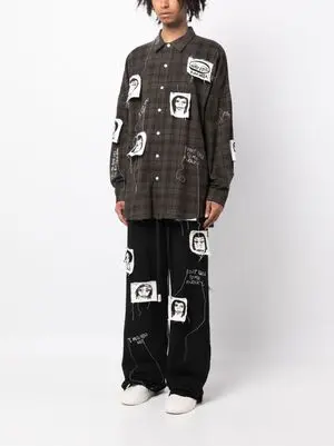 HACULLA. Sick Of It All Plaid-pattern Cotton Shirt