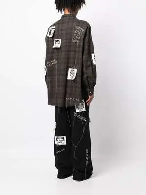 HACULLA. Sick Of It All Plaid-pattern Cotton Shirt