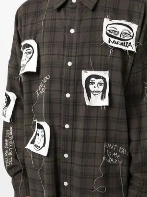 HACULLA. Sick Of It All Plaid-pattern Cotton Shirt