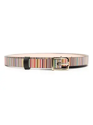 Paul Smith Striped Leather Belt - Multicolour