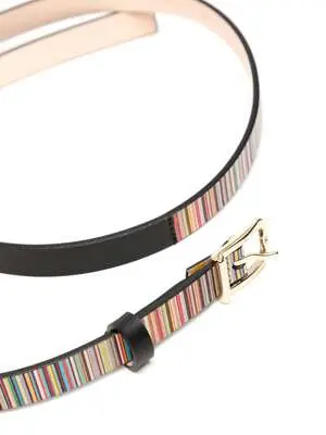 Paul Smith Striped Leather Belt - Multicolour
