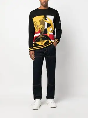 Iceberg Cartoon-print Crew-neck Jumper