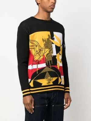 Iceberg Cartoon-print Crew-neck Jumper