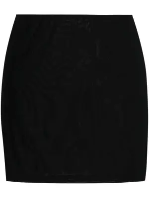 Fleur Du Mal Mesh Mini Skirt - Black