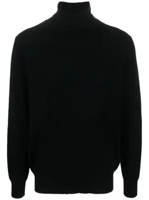 ALLUDE Roll-neck Cashmere Jumper - Black