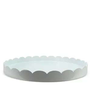 ADDISON ROSS 20 Scalloped Lacquer Tray - White