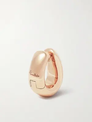 Pomellato Iconica 18-karat Rose Multi-stone Hoop Earrings