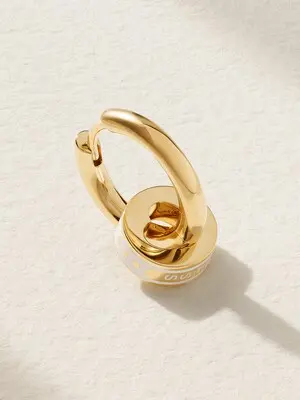 FOUNDRAE Wholeness Heart Beat Single Hoop Earring - Gold