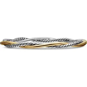David Yurman Petite Infinity Bracelet - Sterling Silver Yellow Gold