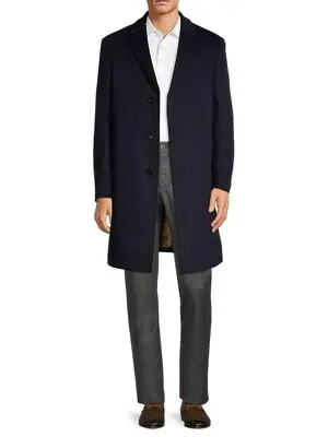 Cardinal Of Canada Pierre Cashmere Topcoat - Navy