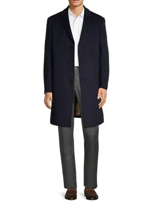 Cardinal Of Canada Pierre Cashmere Topcoat - Navy