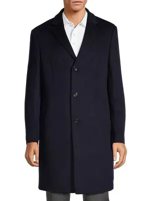 Cardinal Of Canada Pierre Cashmere Topcoat - Navy