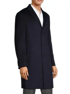 Cardinal Of Canada Pierre Cashmere Topcoat - Navy