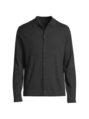 Vince Wool Button-Down Cardigan Black