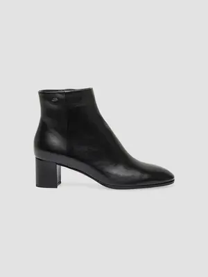Santoni 50mm Side-zip Leather Booties - Black