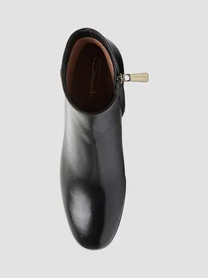 Santoni 50mm Side-zip Leather Booties