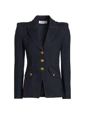 Veronica Beard Women's Anoki Dickey Denim Jacket - Dark Oxford  - Dark Oxford