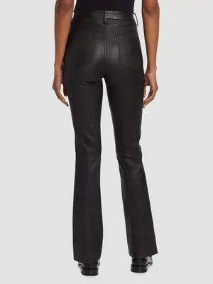 Vince Stretch Bootcut Leather Pants