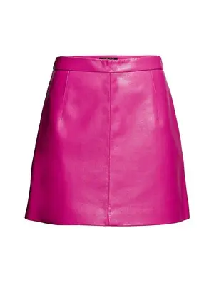 AS By DF Women's Dallas Recycled Leather Skirt - Raspberry  - Raspberry